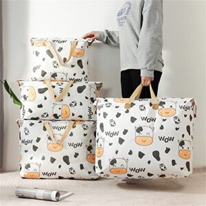 4pcs large storage bags, storage bins closet organizer large-capacity storage bag with handle largecapacity storage bag foldable bucket for quilt blanket suitcase comforters furniture cover