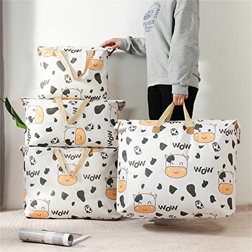 4Pcs Large Storage Bags, Storage Bins Closet Organizer Large-capacity Storage Bag With Handle Largecapacity Storage Bag Foldable Bucket For Quilt Blanket Suitcase Comforters Furniture Cover