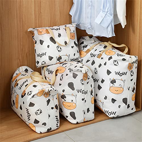 4Pcs Large Storage Bags, Storage Bins Closet Organizer Large-capacity Storage Bag With Handle Largecapacity Storage Bag Foldable Bucket For Quilt Blanket Suitcase Comforters Furniture Cover