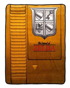 nintendo zelda gold cartridge throw blanket