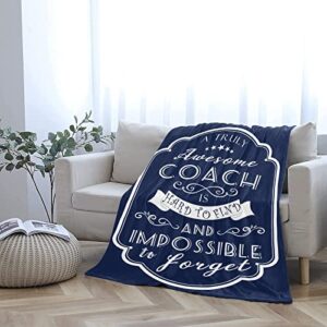 Coach Gift for Men Women - Sports Coach Appreciation Gift Blanket 60"x50" - Best Coach Gift - Thank You Coach Gift for Men Women - End of Season Gift - Birthday Team Gift for Best Coach Throw Blanket