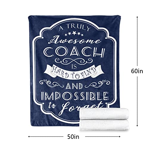 Coach Gift for Men Women - Sports Coach Appreciation Gift Blanket 60"x50" - Best Coach Gift - Thank You Coach Gift for Men Women - End of Season Gift - Birthday Team Gift for Best Coach Throw Blanket