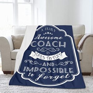 Coach Gift for Men Women - Sports Coach Appreciation Gift Blanket 60"x50" - Best Coach Gift - Thank You Coach Gift for Men Women - End of Season Gift - Birthday Team Gift for Best Coach Throw Blanket