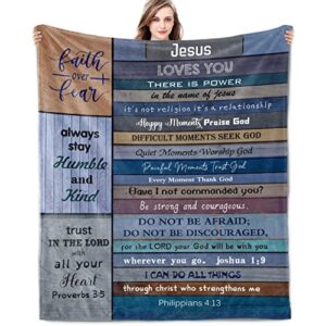 tsefiwo christian blanket christian gifts for women faith inspirational gifts for women, catholic bible verse throw blanket religious gifts for women christian gifts for men 60"x50"