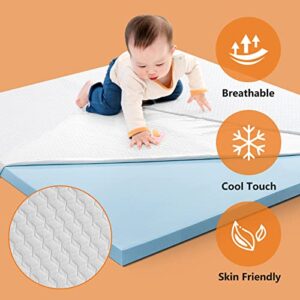 ORTHOMTEX 3 Inch Cooling Gel Memory Foam Mattress Topper Queen Size Bed,Removable Soft Cover, Comfort Body Support - Pressure Relief,10 Year Warranty