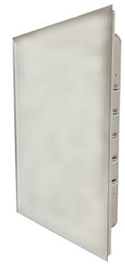 jensen medicine cabinets jensen 1459g horizon recessed frameless beveled edge mirror and glass shelves, mirrored/white, 16 x 26