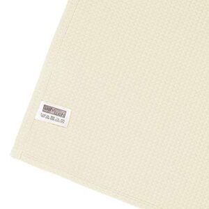 WOHNWOHL (Cream Throw Blanket I 100% Cotton I (60' x 80') Lightweight Waffle Pique Material I Square Airy Sofa Blanket I Easy-Care Summer and Fall Blanket for Every Room I Color: Cream