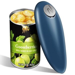 electric can opener for kitchen, hands free can opener with smooth edges safe battery operated operation, automatic can opener for kitchen arthritis and seniors,best kitchen gadget for almost size can