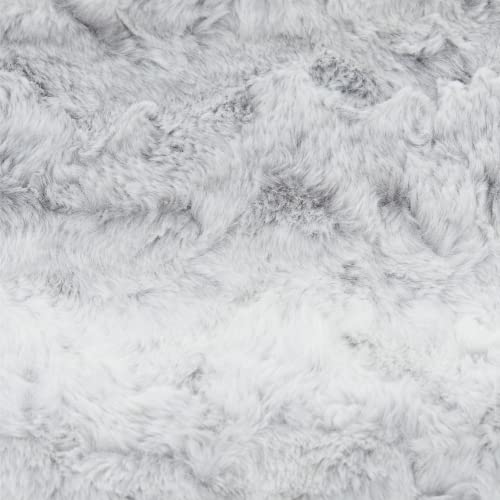 Outrageously Soft Throw Blanket - Ultra Plush Minky Faux Fur Blanket - 50 x 70 Inches - Grey