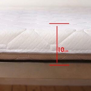 Soft Japanese Quilting Futon Mattresses, Thicken 10cm Tatami Mattress Foldable Floor Mat, Four Seasons Sleeping Pad-Coffee Twin: 90x200cm