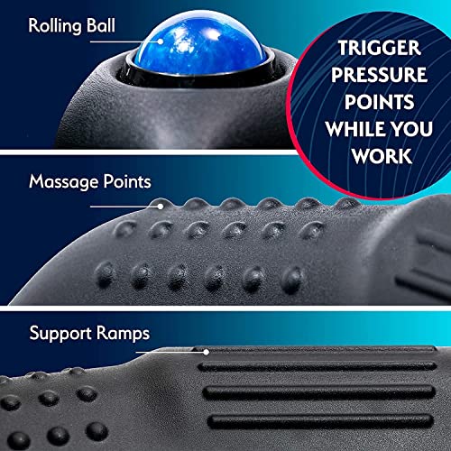 Sky Solutions Anti Fatigue Kitchen Mat ‚Äì Genius Ergonomic Cushioned Floor Mats for Office or Home Standing Desk or Sink w/ Acupressure Massage Ball (Black)