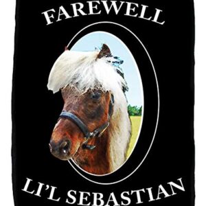 Parks And Recreation Farewell Li'l Sebastian Super Soft Fleece Throw Blanket Black / One Size