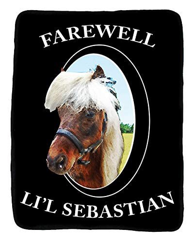 Parks And Recreation Farewell Li'l Sebastian Super Soft Fleece Throw Blanket Black / One Size