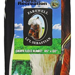 Parks And Recreation Farewell Li'l Sebastian Super Soft Fleece Throw Blanket Black / One Size