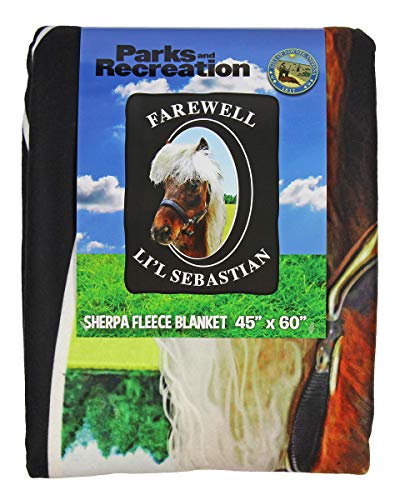 Parks And Recreation Farewell Li'l Sebastian Super Soft Fleece Throw Blanket Black / One Size