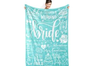 innobeta bridal shower gifts, wedding gifts for women, bride, wedding blanket, bride gifts, blanket ceremony, soft throw blanket 50"x65" - tiffany blue