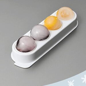 Ice Tray Ice Mold Frozen Ice Cube Box Round Ice Ball Whiskey Spherical Grape Ice Ball Artifact Ice cream mold (Color : White)