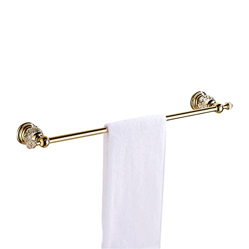 MOYOKOY Single Rod Bath Towel Rod Gold Diamonds Towel Holder