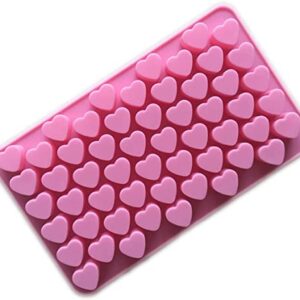 Silicone mold Mini Heart Shape Silicone Ice Cube / Chocolate Mold Pink