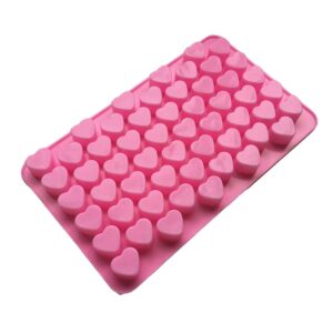 Silicone mold Mini Heart Shape Silicone Ice Cube / Chocolate Mold Pink