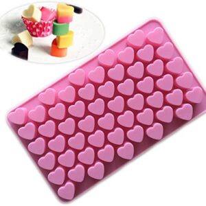 Silicone mold Mini Heart Shape Silicone Ice Cube / Chocolate Mold Pink