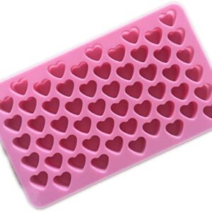 Silicone mold Mini Heart Shape Silicone Ice Cube / Chocolate Mold Pink