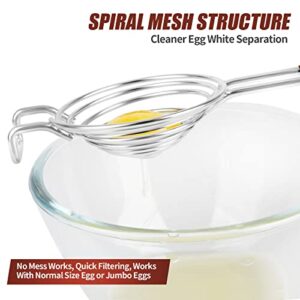 SOLEADER Egg Separator-Yolk White Separator Tool-Food Grade Stainless Steel-Dishwasher Safe-Work for XL Jumbo Eggs