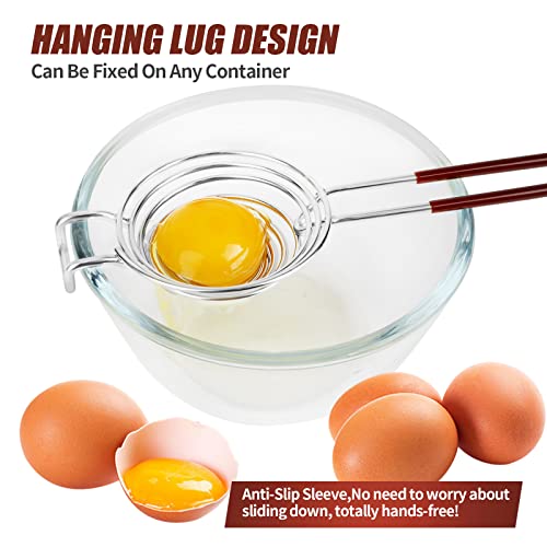 SOLEADER Egg Separator-Yolk White Separator Tool-Food Grade Stainless Steel-Dishwasher Safe-Work for XL Jumbo Eggs