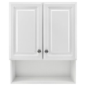 glacier bay 23-1/8 in. w x 27-7/8 in. h framed surface-mount bathroom medicine cabinet in white