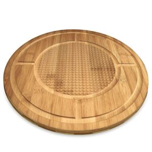 Prosumer’s Choice Large Bamboo Stovetop Cover, Noodle Preparation and Cutting Board and Bamboo Butcher Block Cutting and Chop Board with Juice Groove for Meat Carving - Dual sided