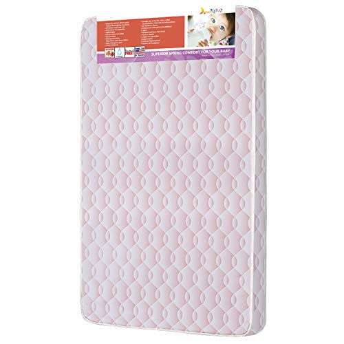 Dream On Me Inner Spring Carina Collection Mattress, Wave Pink, 3"