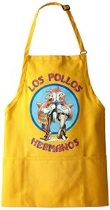 breaking bad men's los pollos hermanos apron, yellow, one size