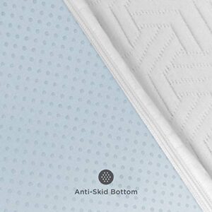 SensorPEDIC 2-Inch Prime Gel-Infused Mattress Topper, Twin, White