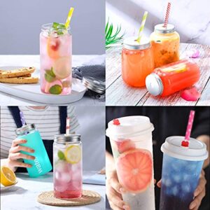 HAKACC 200 Pack Biodegradable Paper Straws for Drinking, 10 Different Pattern Party Straws for Birthday Wedding and Holiday DIY Decorations