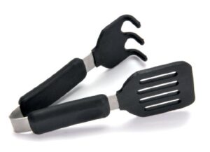 norpro grip-ez grab and lift silicone tongs, set of 1, black