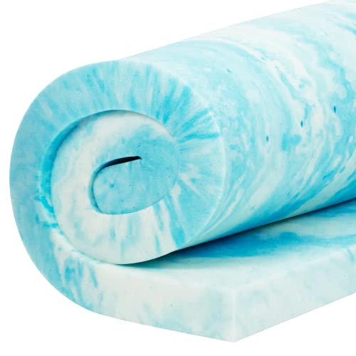 Xtra-Comfort Memory Foam Mattress Topper Queen - 3 Inch Thick Gel Pad for Firm Bed - Soft Sleeping Pillow Top for RV Camping and Dorm - Egg Crate Alternative Luxury Sleep Layer - CertiPUR-US Certified