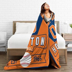 Custom Blanket for Bed Fans Gift Baseball City Winter Summer Fleece Throw Blankets Personalized Name and Number, 30"x40", 50"x60", 70"x80"