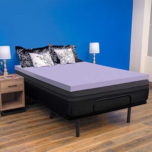 Deco Home 3 Inch Queen Memory Foam Mattress Topper with Relaxing Infused Lavender Scent, Extra Soft, Ventilated Air Flow for Comfortable Sleeping, Reduces Pressure Points, More Restful Sleep