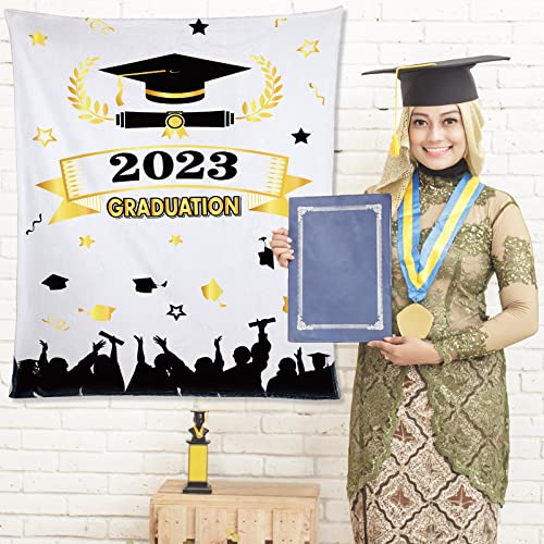 Graduation Gifts 2023 Throw Blanket PHD College Masters Degree Graduation Gifts for Women Men Soft Cozy Lightweight Blanket for Sofa Bedding Living Room, 60 x 50 Inch