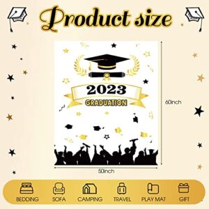 Graduation Gifts 2023 Throw Blanket PHD College Masters Degree Graduation Gifts for Women Men Soft Cozy Lightweight Blanket for Sofa Bedding Living Room, 60 x 50 Inch