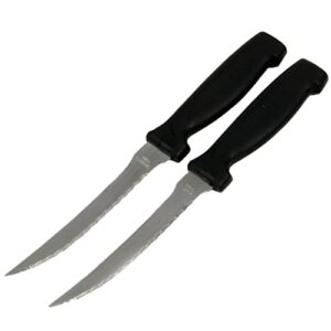 chef craft select vegetable knife, 4.5 inch blade 8.5 inches in length 2 piece set, stainless steel/black