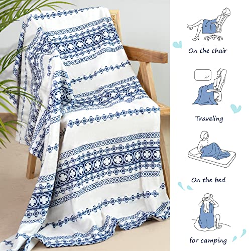 Boho Blanket Tribal Blanket Fluffy Blankets Cozy Blanket Bohemian Room Decor Throw Blankets for Couches and Sofas (50 * 60inch, Stripe1)