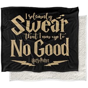 Harry Potter Blanket, 50"x60", No Good Silky Touch Sherpa Back Super Soft Throw Blanket