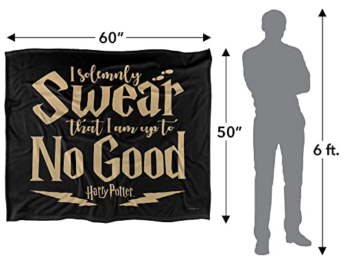 Harry Potter Blanket, 50"x60", No Good Silky Touch Sherpa Back Super Soft Throw Blanket