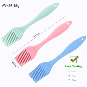 Ralcratve Silicone Pastry Brush,Baking Brush,Basting Brush For Cooking, Kitchen Brush, Butter Brush,Food Furit Brush, For BBQ Salted Steak Fish,Easy to Clean,Happy Party Kitchen Gift