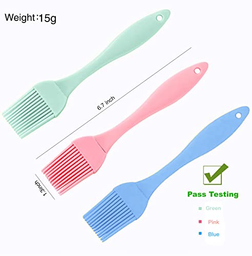 Ralcratve Silicone Pastry Brush,Baking Brush,Basting Brush For Cooking, Kitchen Brush, Butter Brush,Food Furit Brush, For BBQ Salted Steak Fish,Easy to Clean,Happy Party Kitchen Gift