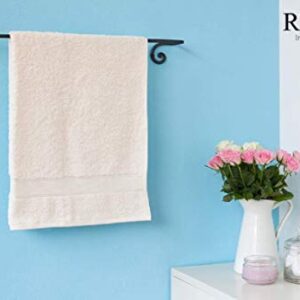 RTZEN Wrought Iron Bathroom Accessories Set, Decorative Bath Towel Bar, Set of 3 Decorative Hooks and Toilet Paper Holder