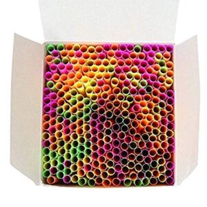 Wow Plastic Disposable Plastic Drinking Straws - 250 count (neon) (Neon).