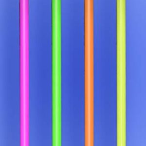 Wow Plastic Disposable Plastic Drinking Straws - 250 count (neon) (Neon).