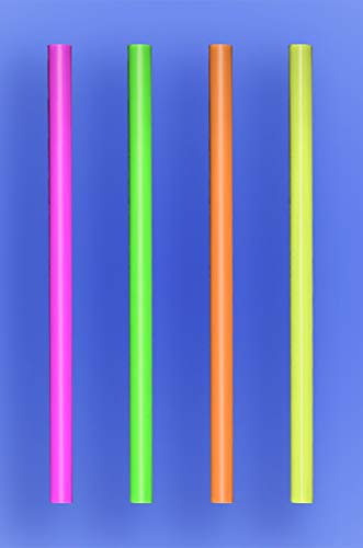 Wow Plastic Disposable Plastic Drinking Straws - 250 count (neon) (Neon).